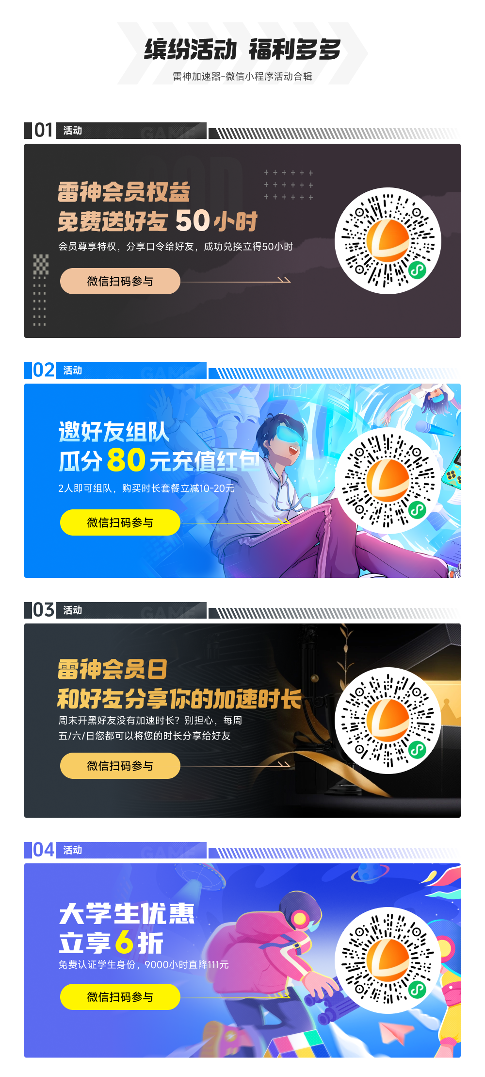 【活动】雷神加速器微信小程序活动合辑